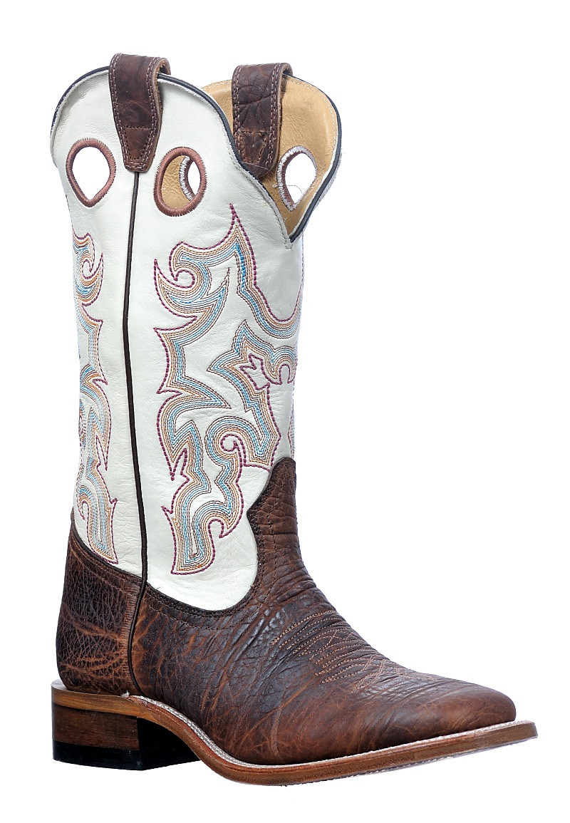 Women's Boulet 0333 Chocolate and Bone with Wide Square Toe and ...
