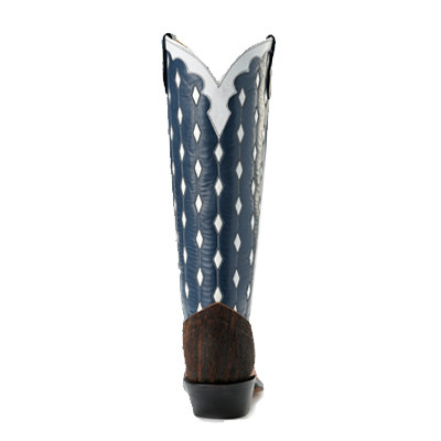 Men's Olathe TT5 Blue and Brown Buckaroo with Neoprene Sole, Elephant ...