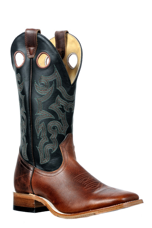 Men's Boulet 0351 Chocolate and Black with Hybrid Sole, Wide Square Toe ...