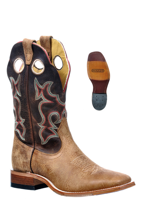 Men's Boulet 2910 Tan with Hybrid Sole, Wide Square Toe, and Stockman ...