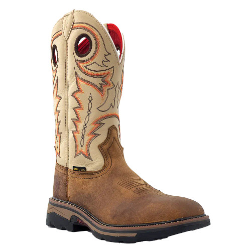 Men's R. Watson 1011 Brown Workboot with Square Toe and Rubber Sole ...