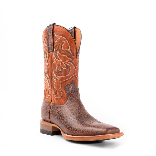 Men's Hyer Bucklin Orange and Chocolate with Rubber Sole, Square Toe ...