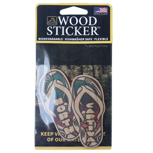 Wood Sticker - Sandals