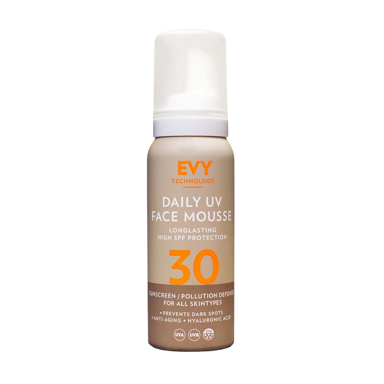 Evy Daily UV Face Mousse SPF 30 (75ml) | Evy Proderm Sunscreen Mousse