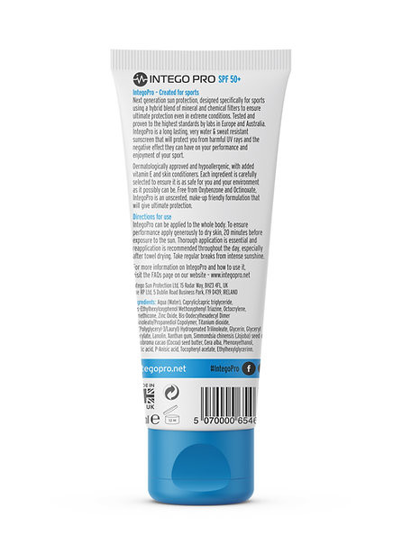 Intego Pro SPF50+ Sports Sunscreen 75ml