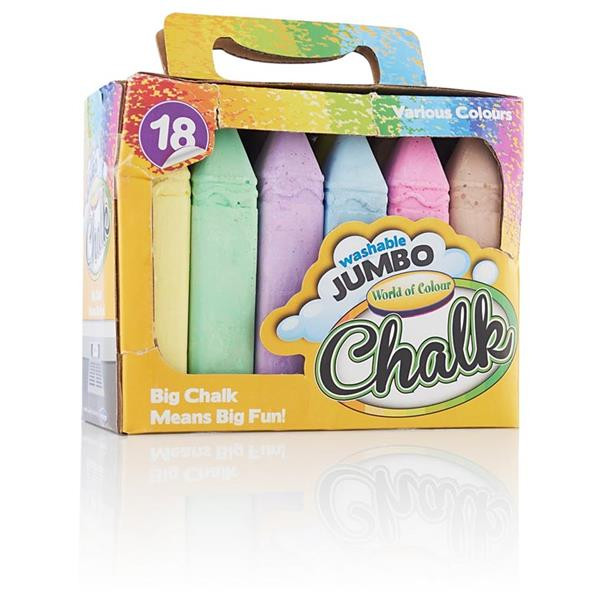 Box of 18 Jumbo Coloured Chalk by World of Colour - Occasion Cards