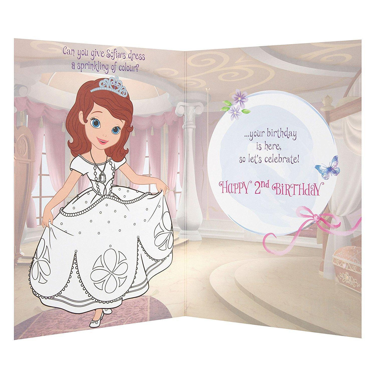 Disney Princess Sofia 2nd Birthday Card Lets Celebrate Occasion Cards