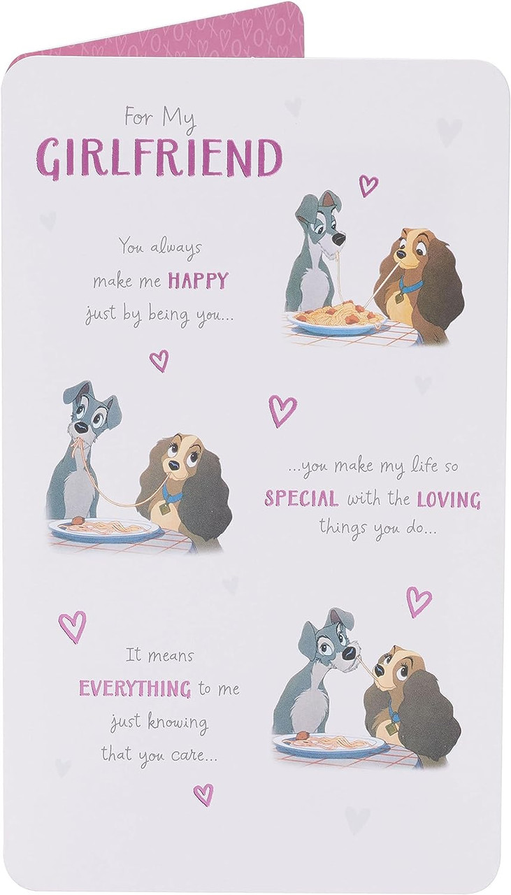 Lady and the Tramp Design Disney Girlfriend Birthday Card - Occasion Cards