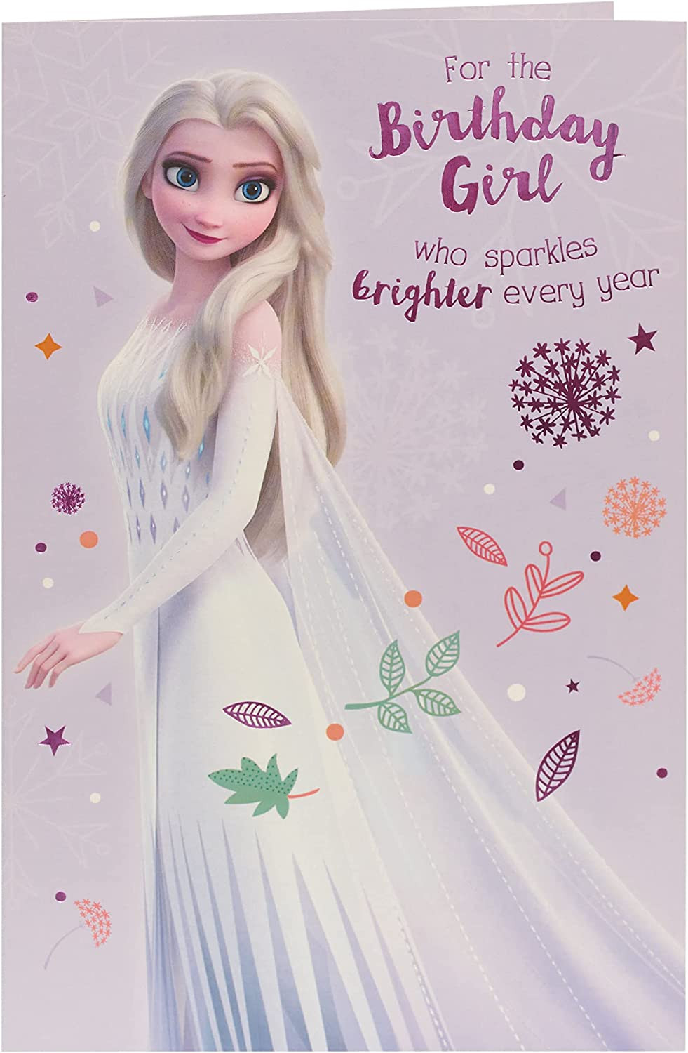 Disney Frozen Design With Elsa 7th Birthday Card with Badge - Occasion ...