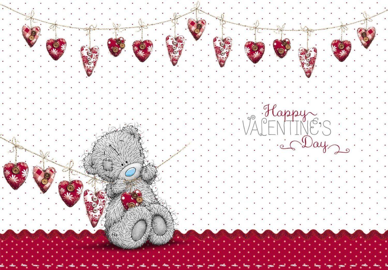 Me to You With Love Tatty Teddy Sat On Swing Valentines Day Card Tatty ...