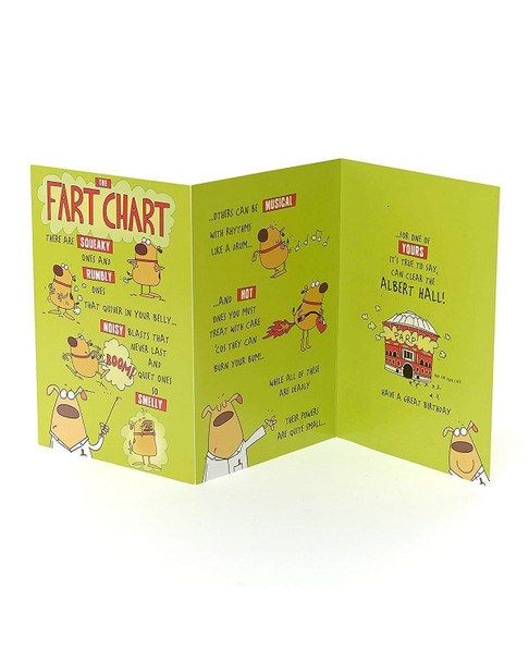 The Fart Chart! Humorous Tri Folded Full Colour Greeting Card ...