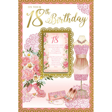 On Your 18th Birthday Female Keepsake Treasures Greeting Card ...