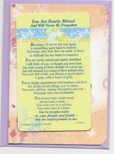 Sentimental Graveside Card You are Dearly Missed and Will Never be ...