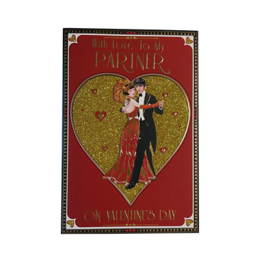 To Partner Couple Dancing Design Valentine's Day Card - Occasion Cards
