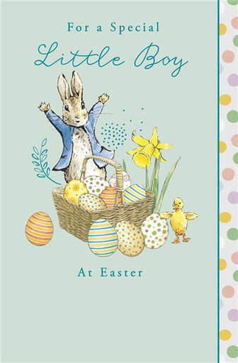 Special Little Boy Peter Rabbit Easter Card - Occasion Cards
