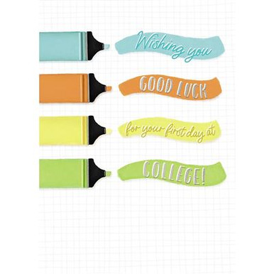 Highlighter Pens Design Good Luck At College Card - Occasion Cards