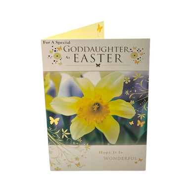 For Goddaughter Photographic Daffodils Design Easter Card - Occasion Cards