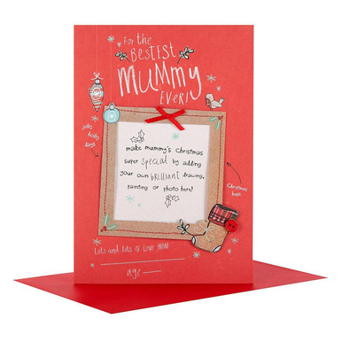 Hallmark Mummy Christmas Card 'Photo Frame' Medium - Occasion Cards