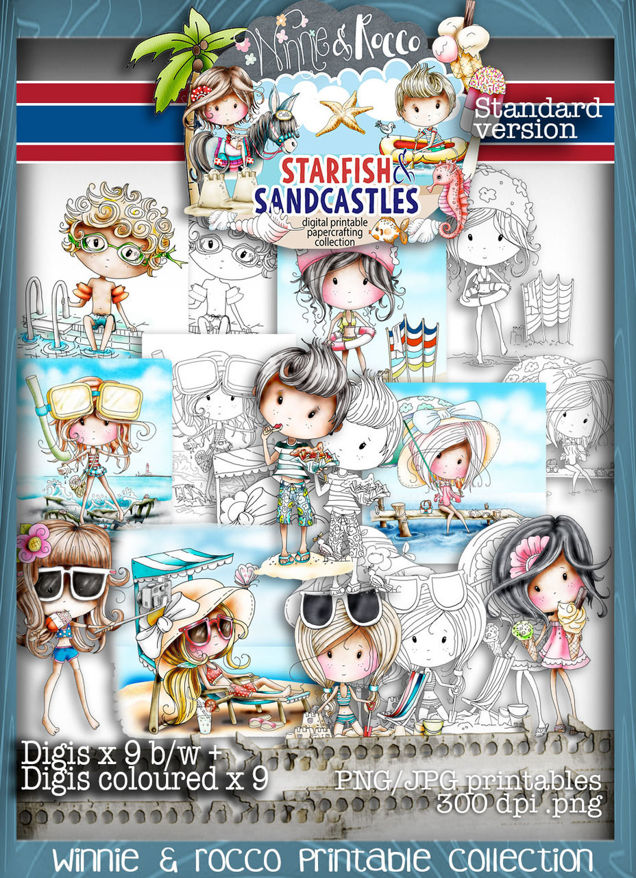 Winnie Starfish & Sandcastles VIPXXL Edition - Craft Download Bundle
