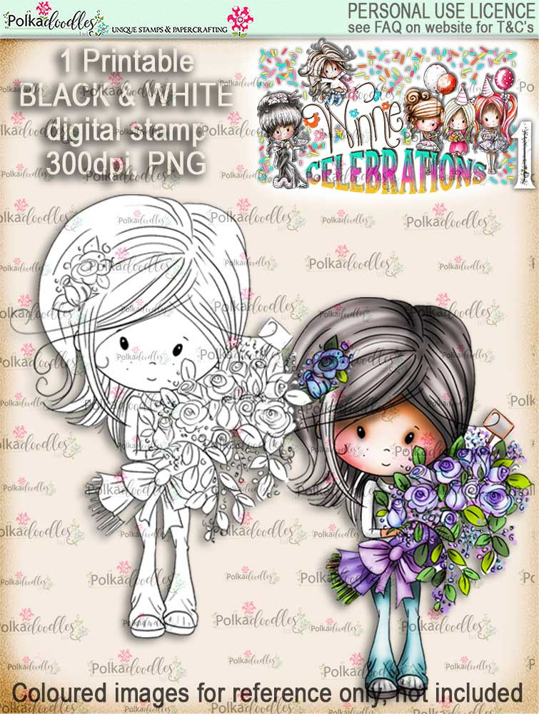 Anniversary digi stamp printable download