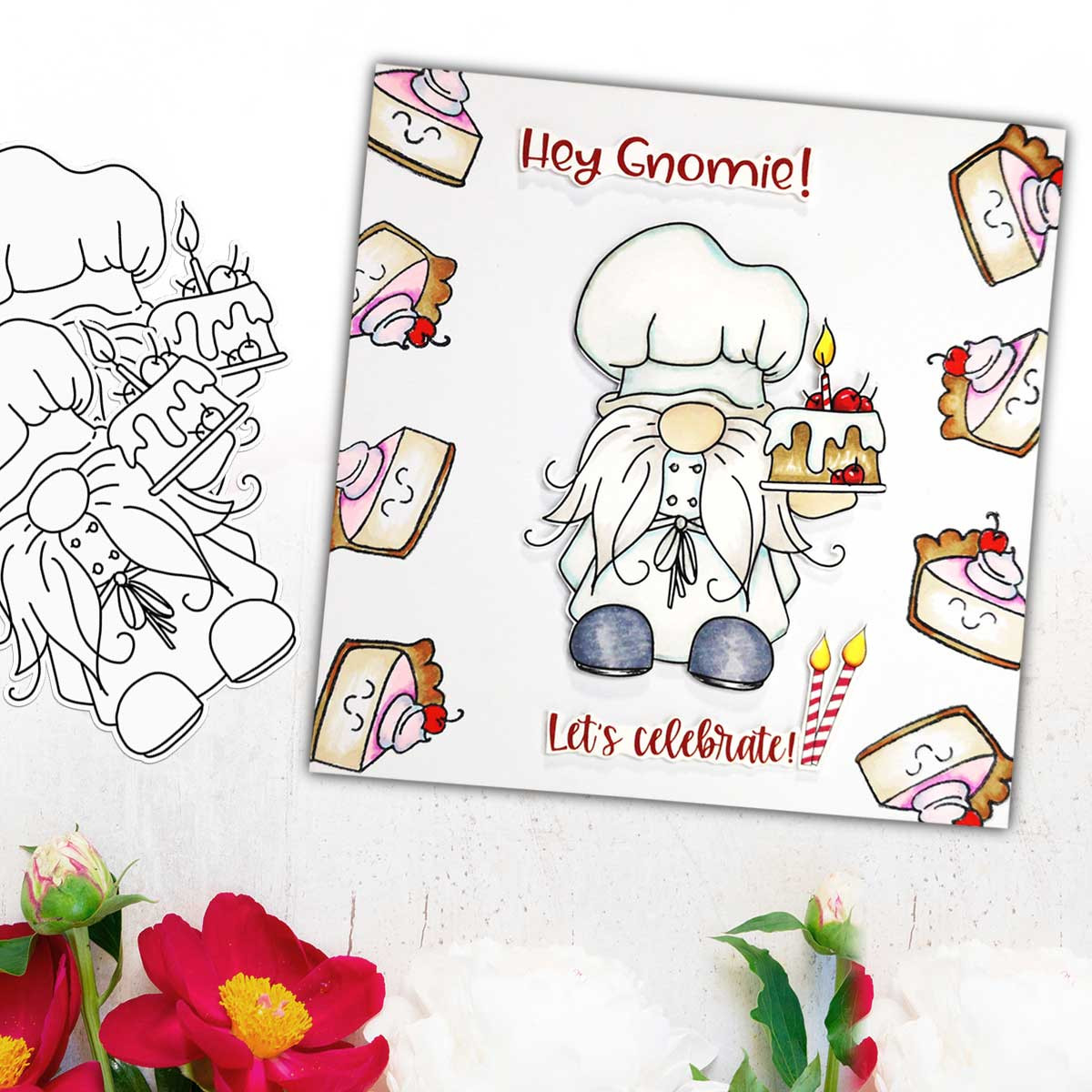 Gnometastic Happy Birthday - digital stamp printable download with free ...