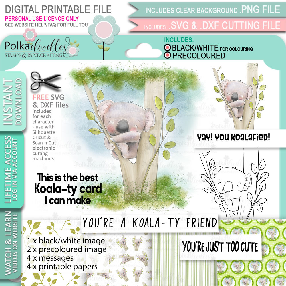 Mr Sox the Cute Fox printable Digital stamp download