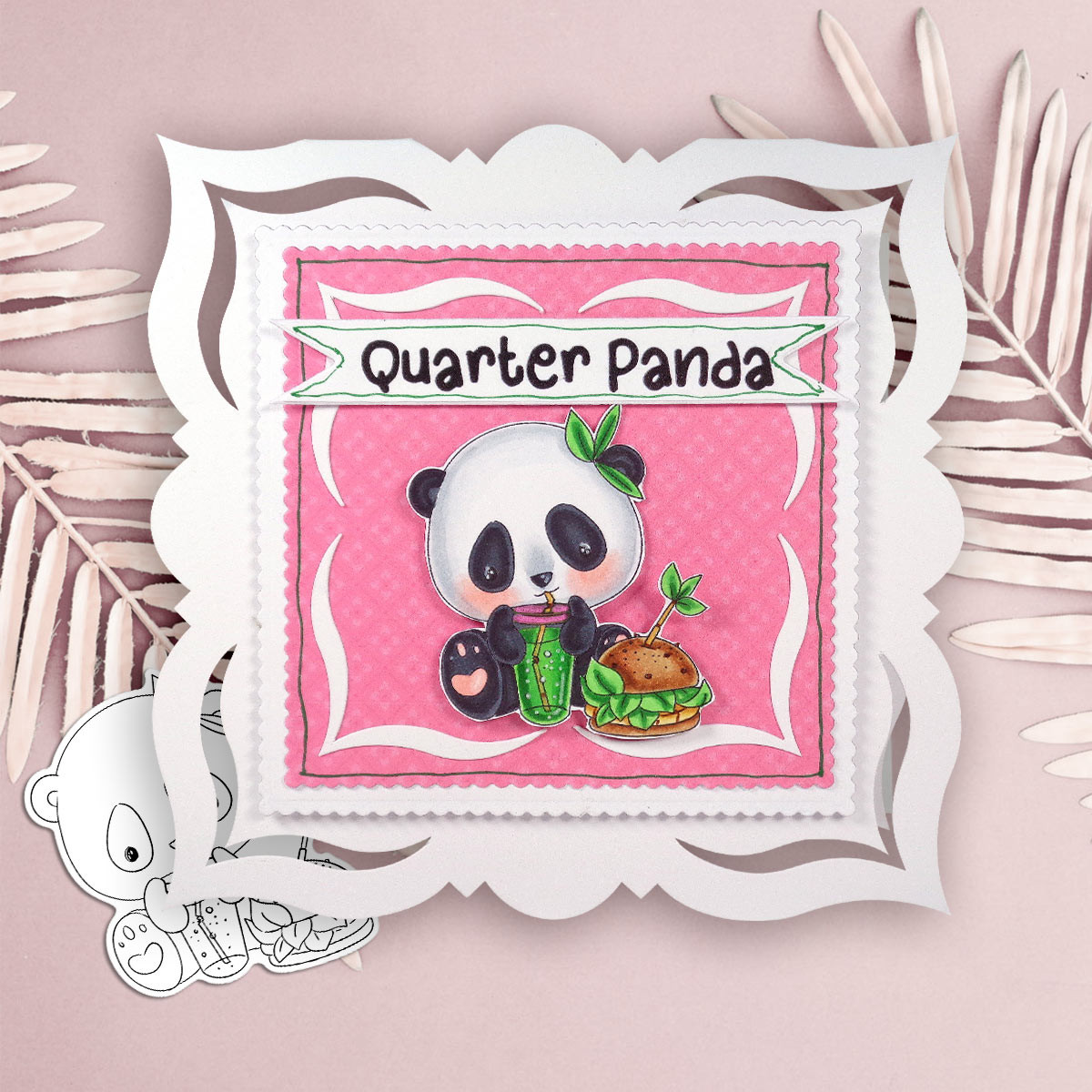 Quarter panda burger drink - Noodle Panda Bear Cute printable digital ...