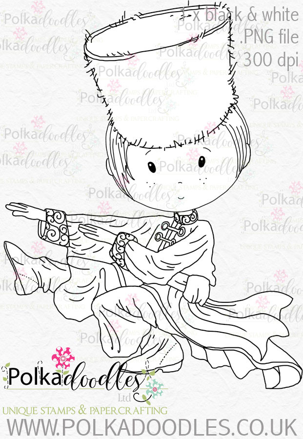 Cossack Russian Dancer 1 - Digital Stamp Download - Polkadoodles card ...