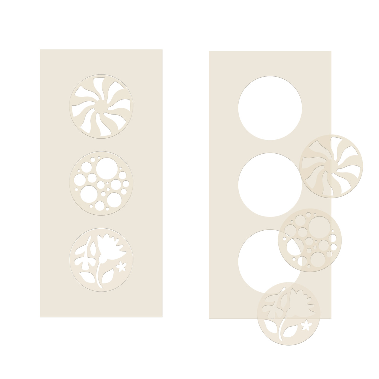Switchables® Circles Triptych craft card making Stencil and Mask ...