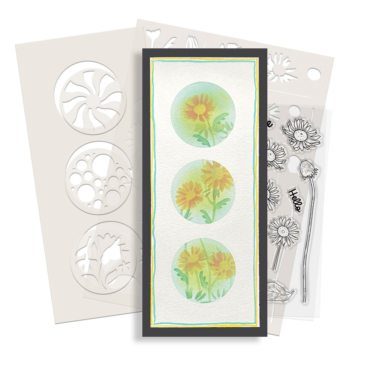 Switchables® Circles Triptych craft card making Stencil and Mask ...