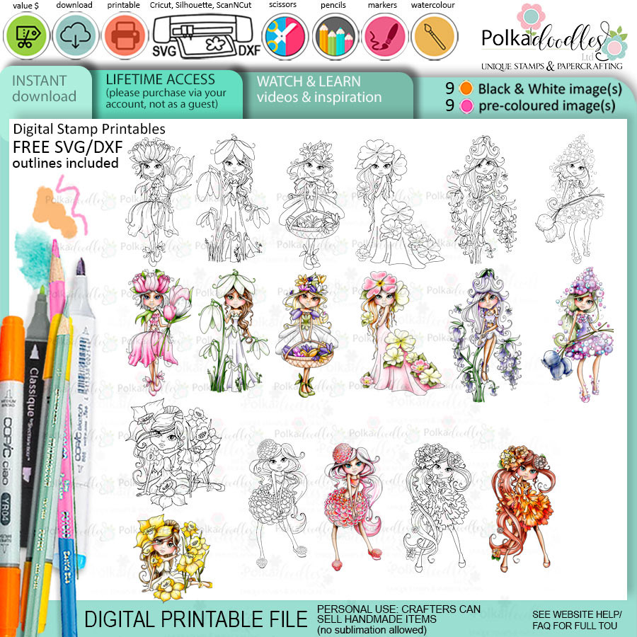 Spring Flower Mothers Day Friends - Darling Buds Flower Girls bundle of ...