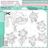 Adorable Ladybird digital stamp printable downloads for card making and ...