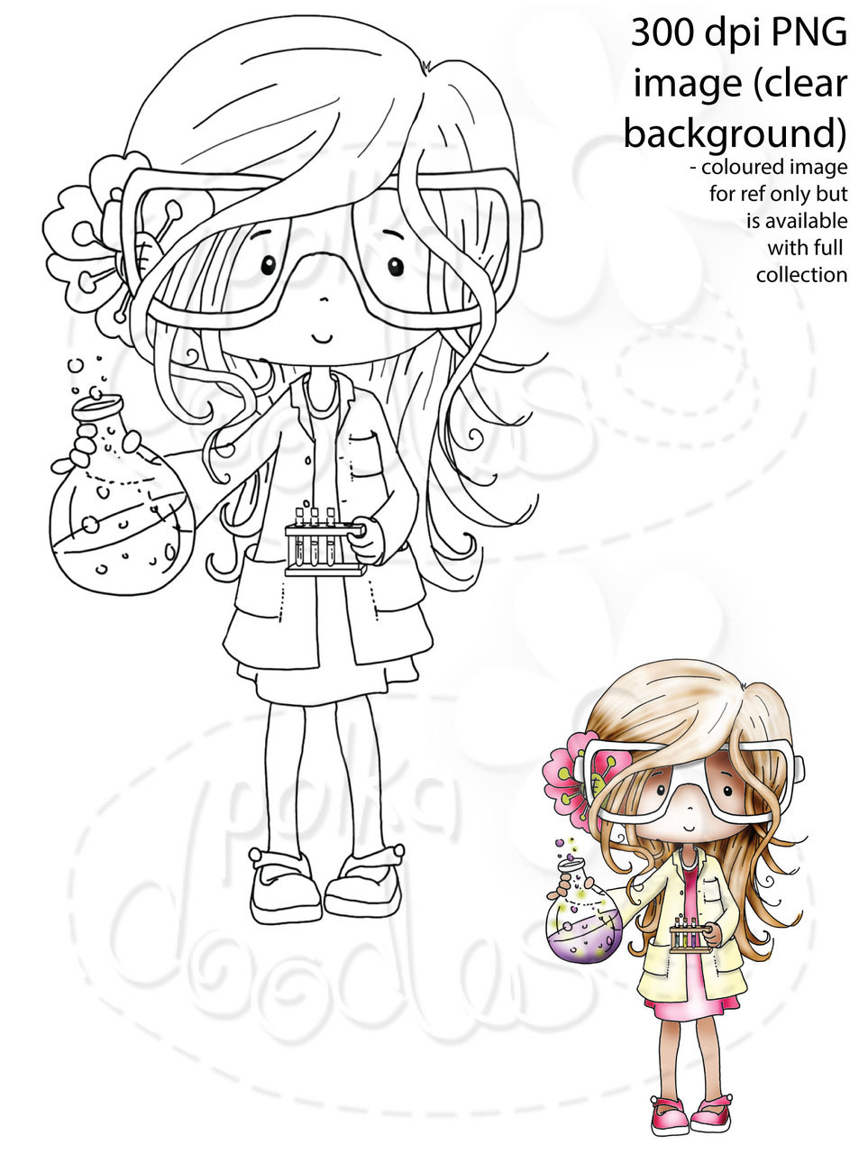 Girl Science/Maths/Teacher/Professor/Geek/Student/Chemisty Digital ...