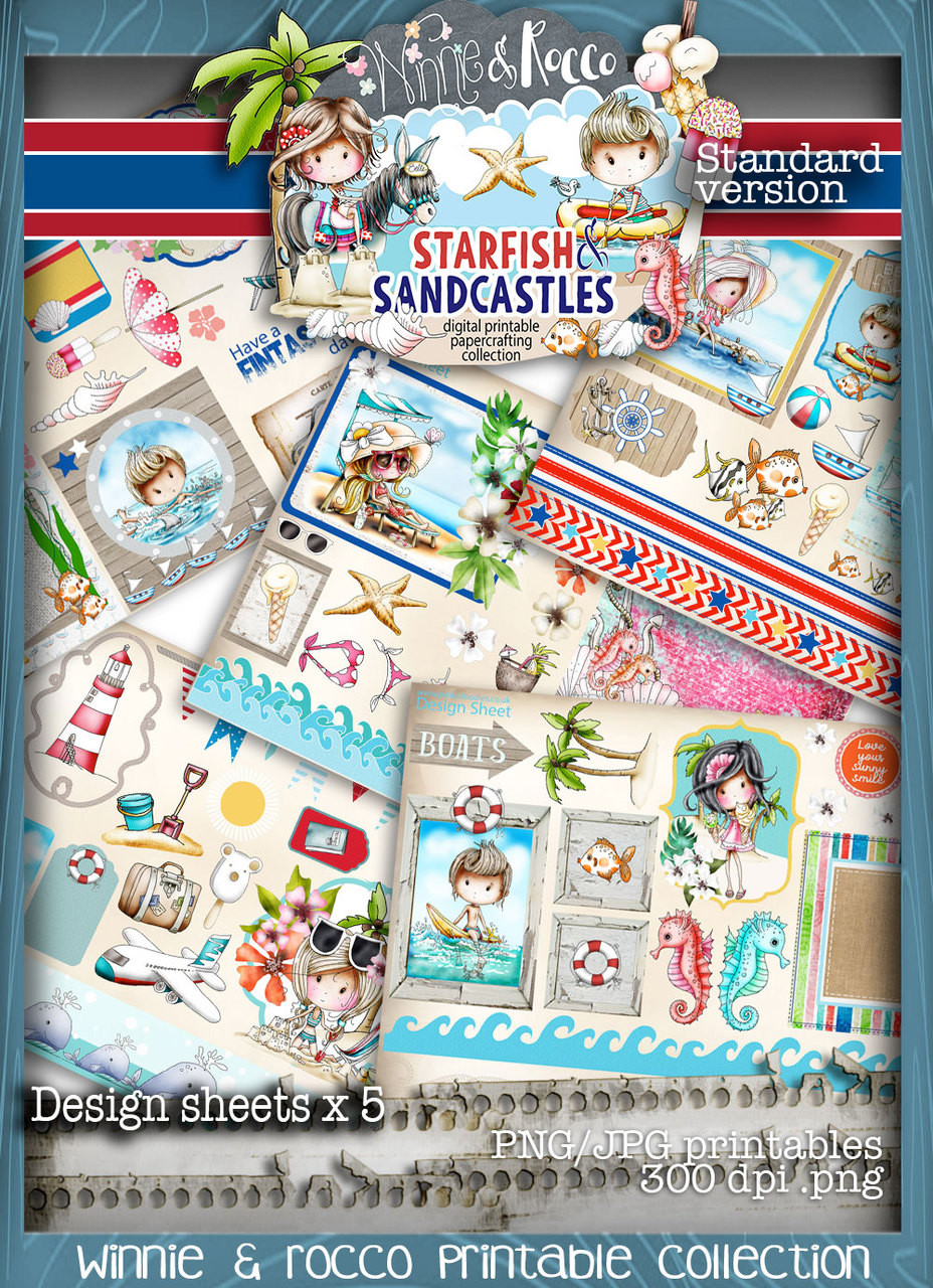 Winnie Starfish & Sandcastles VIPXXL Edition - Craft Download Bundle