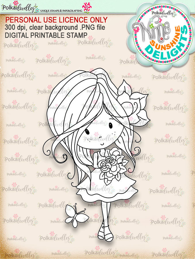 Sunshine Delight Bouquet (COLOUR) - Winnie Sunshine Delights digi scrap ...