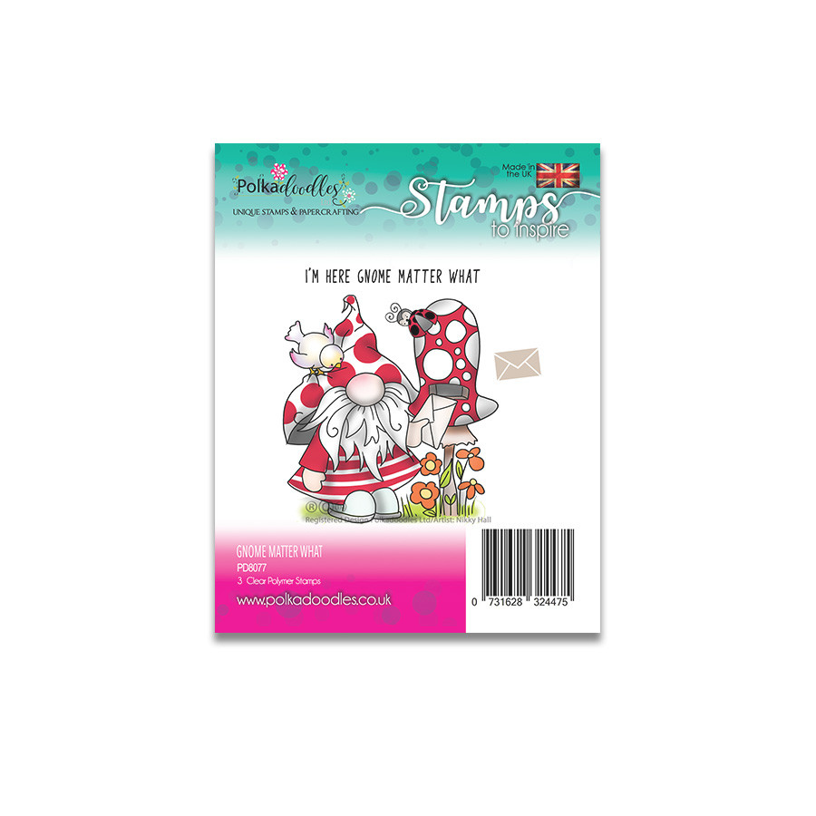Gnome More Rain Please - 3 Clear Stamps - Polkadoodles card making ...