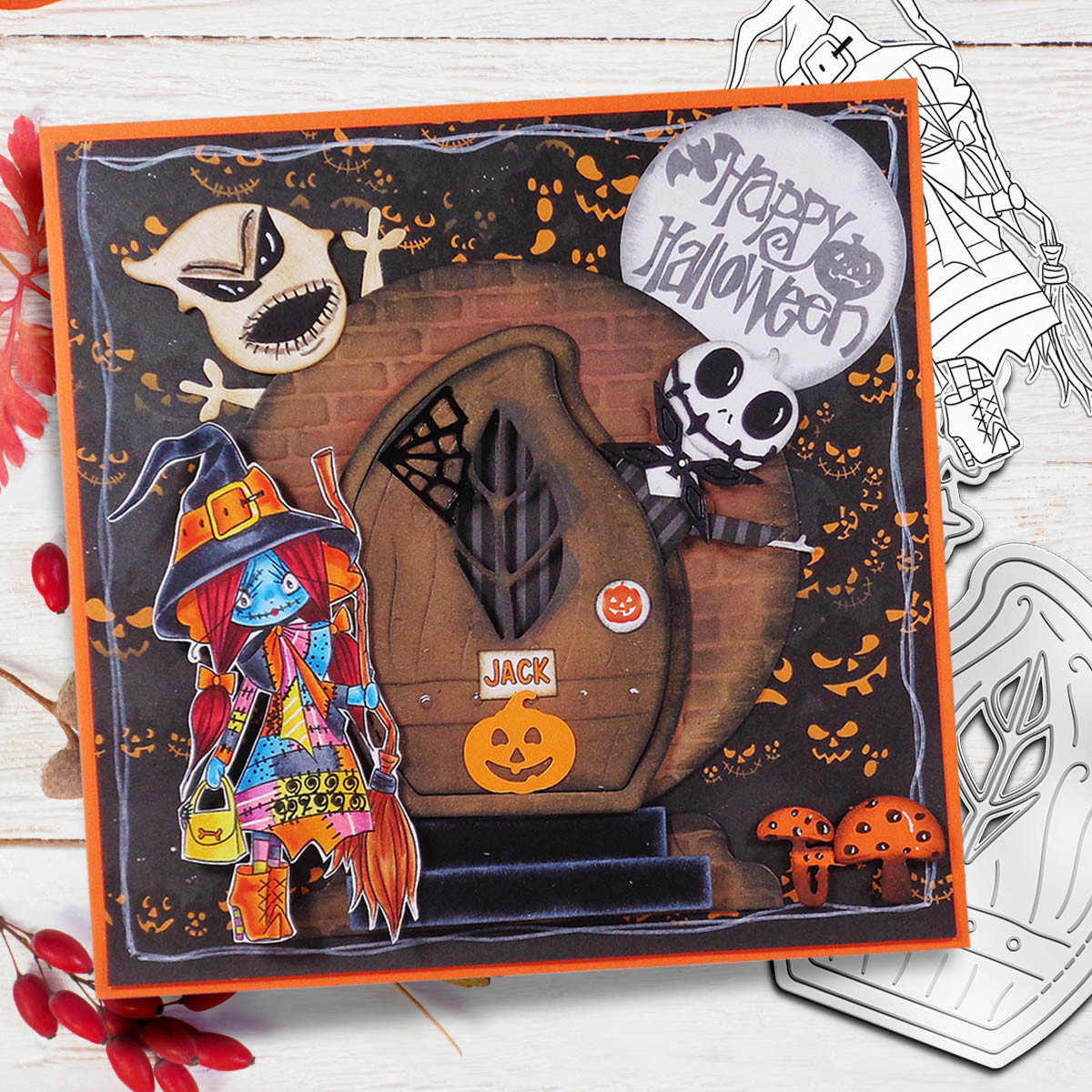 Matilda Witch Halloween - printable digital stamp download with free ...