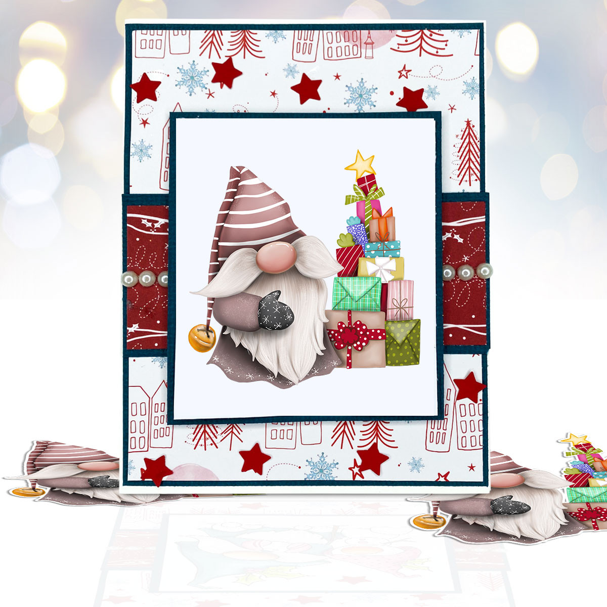 Gnome Festive Fun Big Bundle - printable craft digital stamp download ...