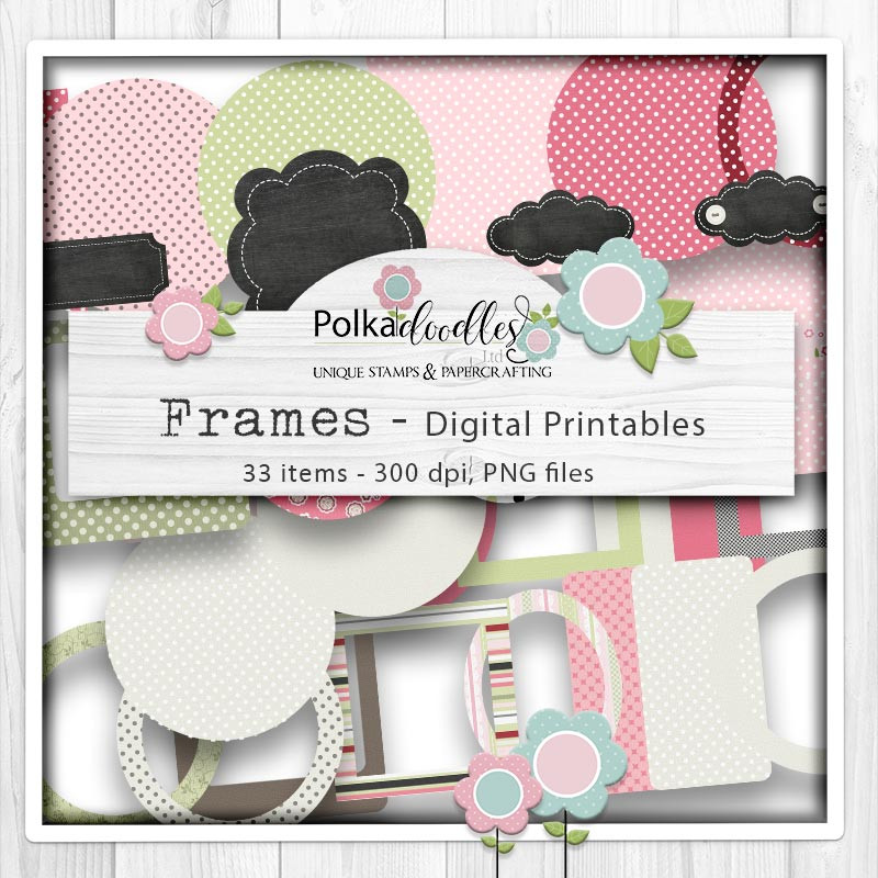 Cute Lily Ladybug Ladybird themed printable frames for card making and ...