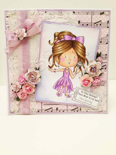 Singing Sally digital stamp download - Polkadoodles card making craft ...
