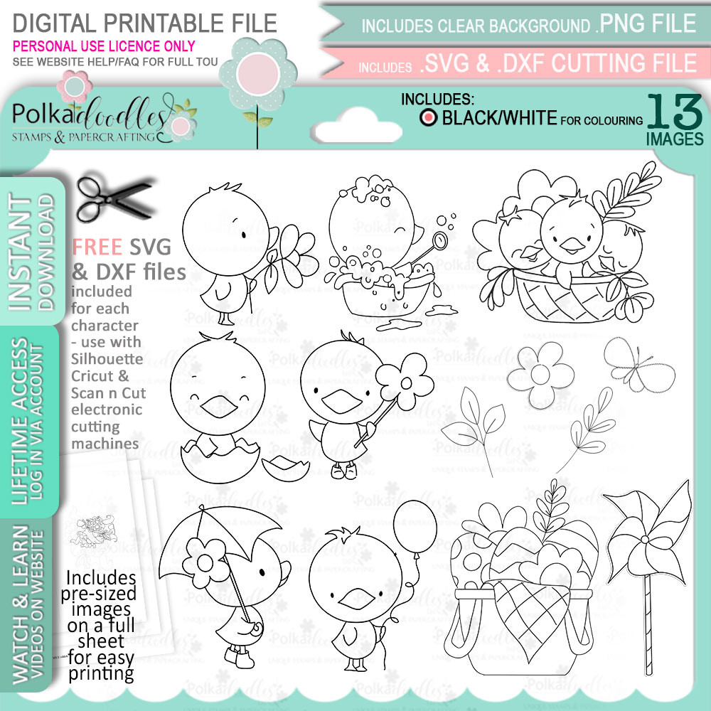 Coffee and Cake BIG value bundle - Cute digital stamp/clipart for cards ...