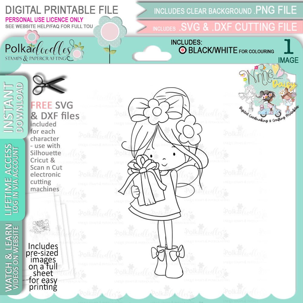 Flower Fairy Plant Pot Gift - Winnie Daisy Fairy cute girl printable ...