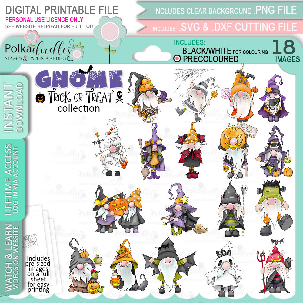 Card making Printables - Autumn Fall Halloween Digital Craft Printables ...