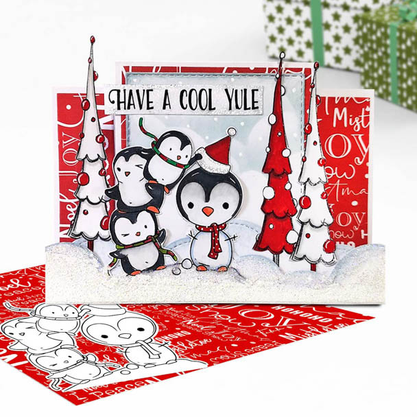 Card making Printables - Christmas holiday printables - Theo Penguin ...