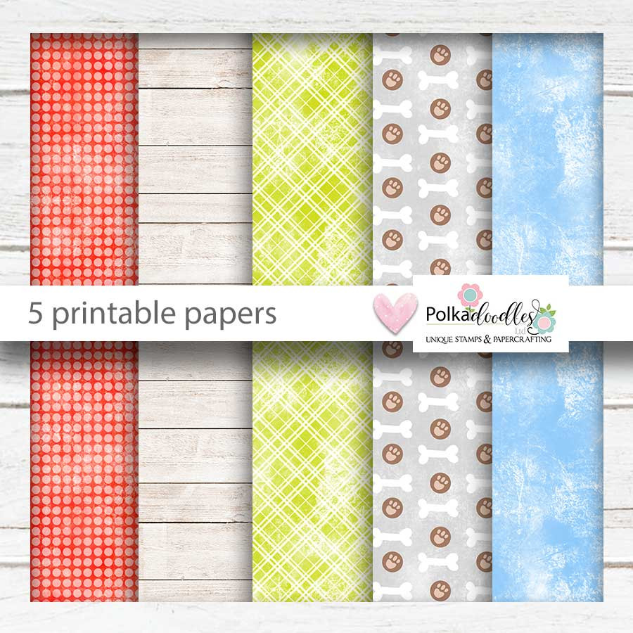 Bob the Dog painting Kennel - printable craft digital stamp download ...