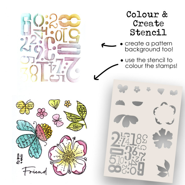 Funky Flower Friend - Funky Flowers Clear Stamp set - Polkadoodles Ltd