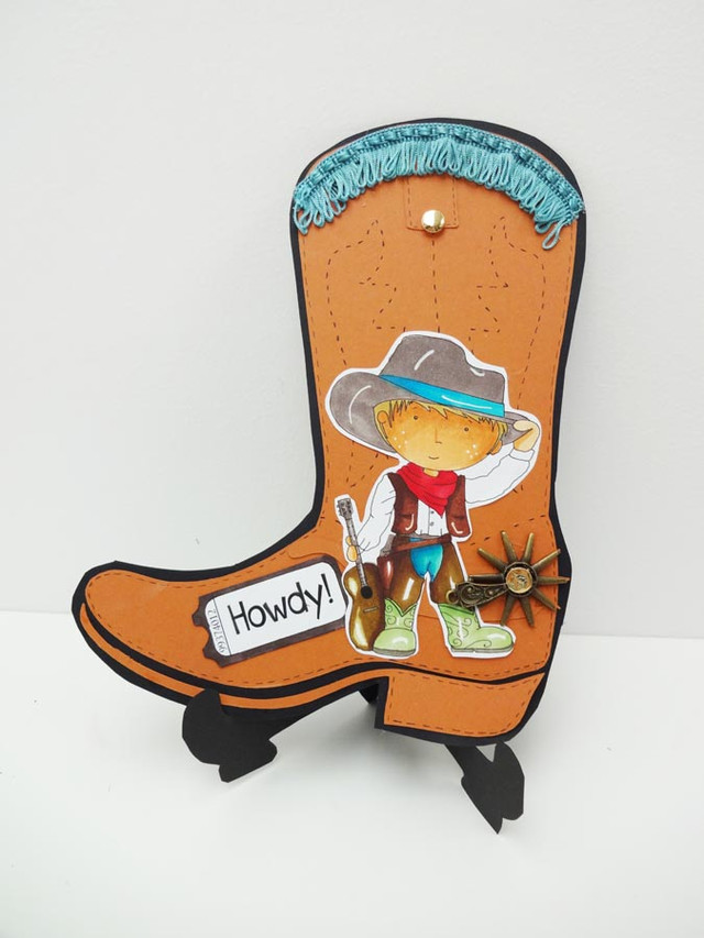 Cowboy digital stamp download - Polkadoodles card making, craft ...