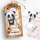 Set 1 - Noodle Panda bear cute printable digi stamp clipart with SVG ...