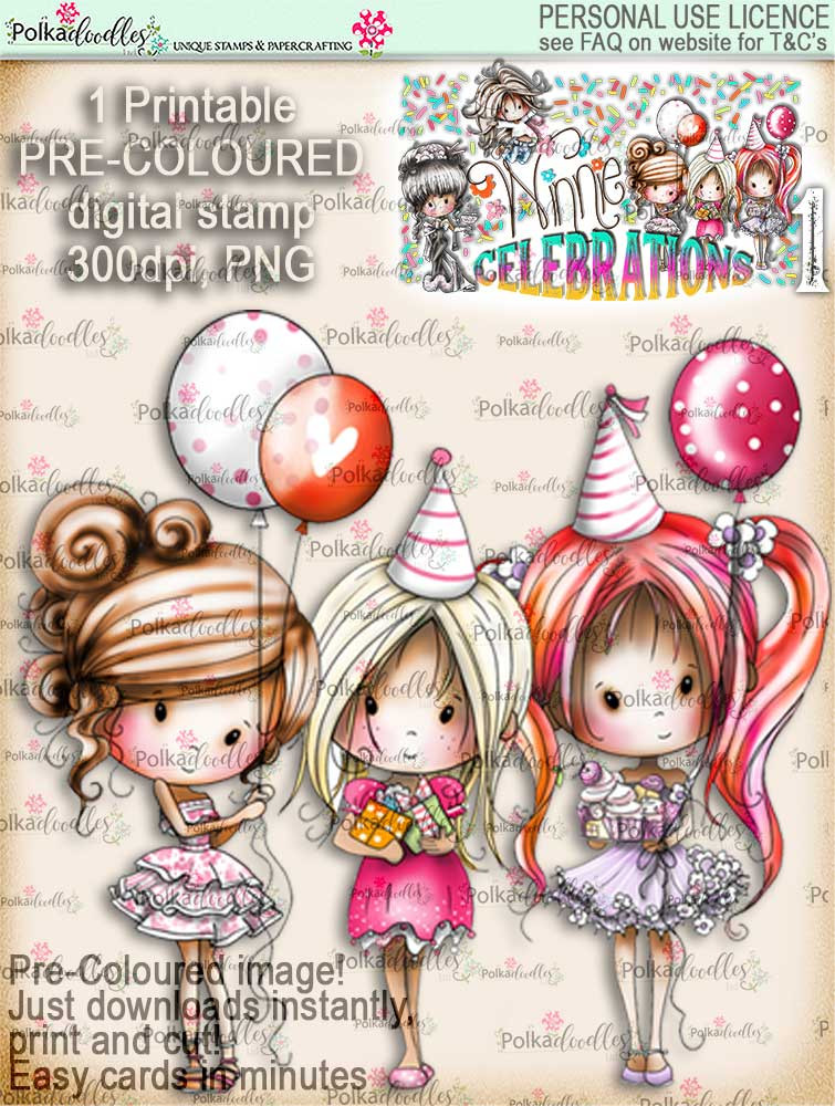 Anniversary digi stamp printable download