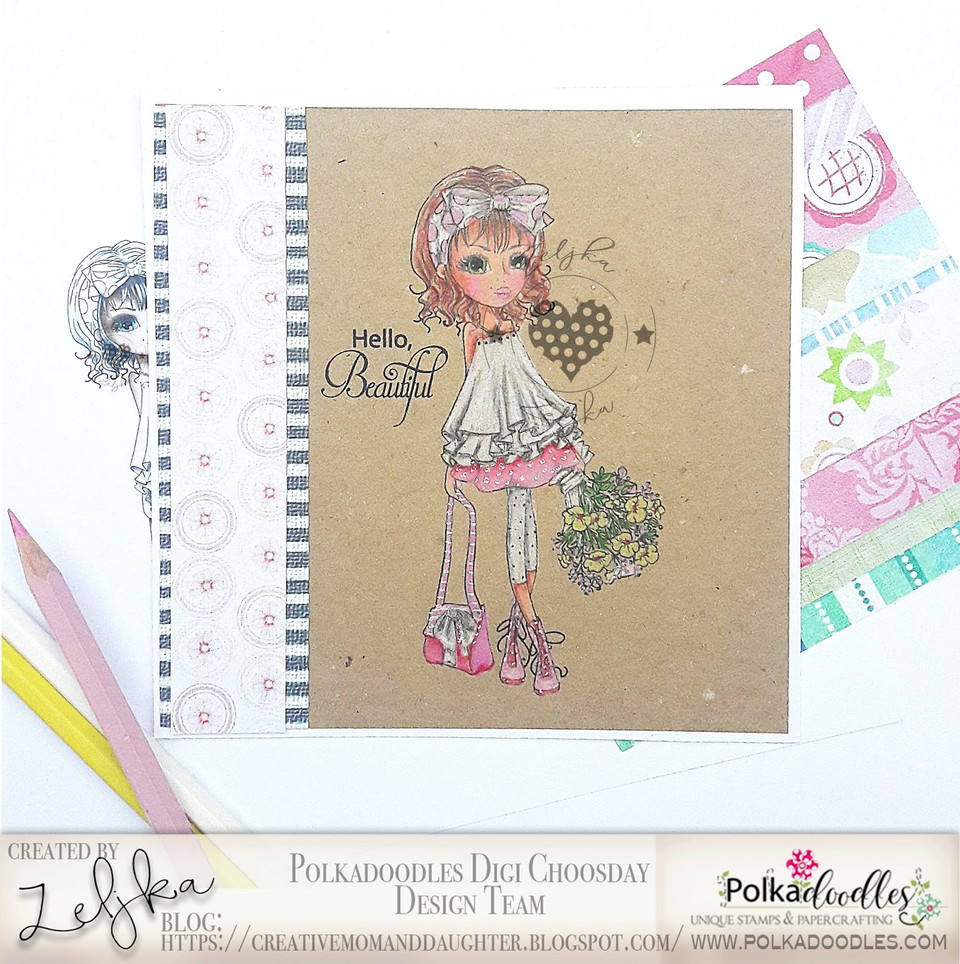 Ruby Flowers - black/white digi stamp download - Polkadoodles card ...